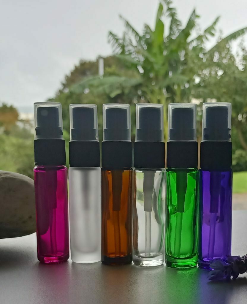 10ml Glass Bottle with Fine Mist Spray Top 4 Pack | Aroma DIY